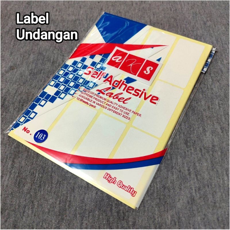 Jual 1 Pak Label Undangan Tempel No 103 Isi 10 Lembar | Shopee Indonesia