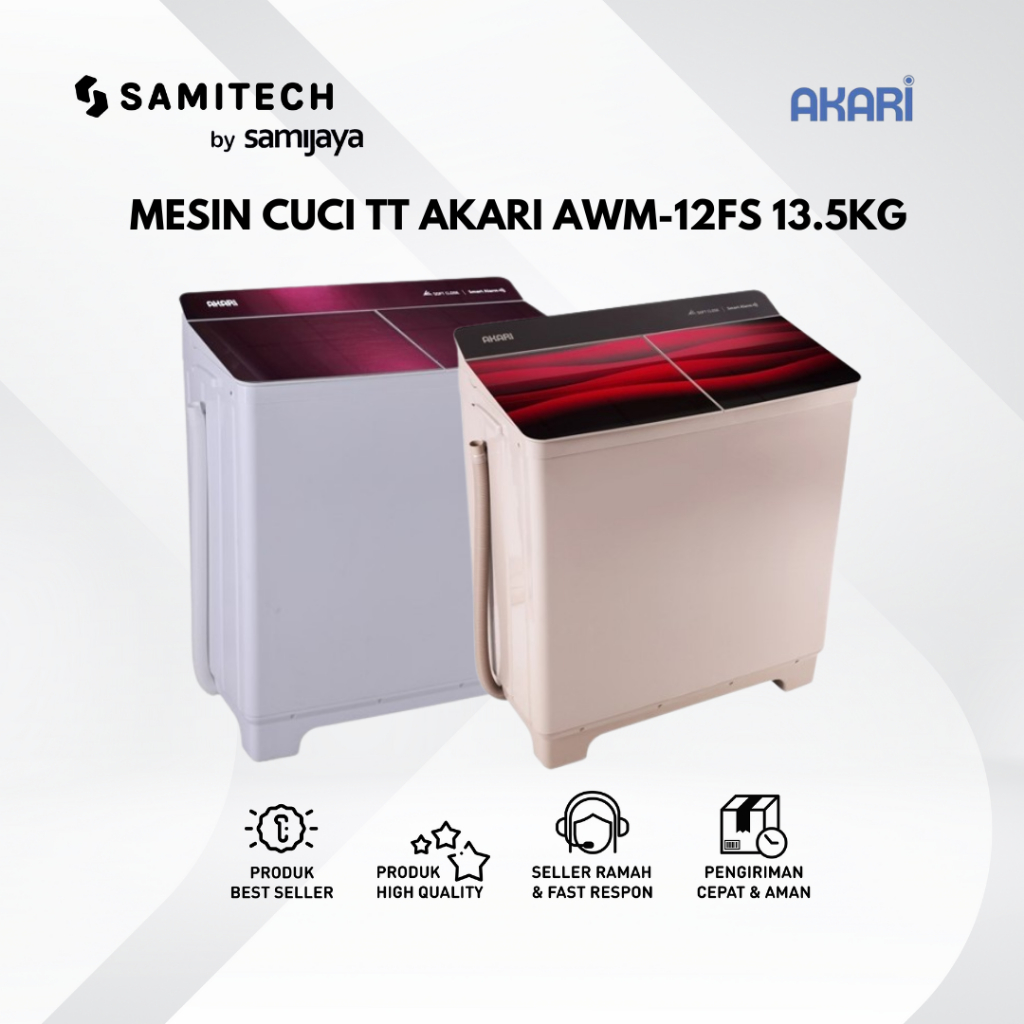 Jual MESIN CUCI TWIN TUBE AKARI AWM-12FS AWM 12FS 13,5KG | Shopee Indonesia
