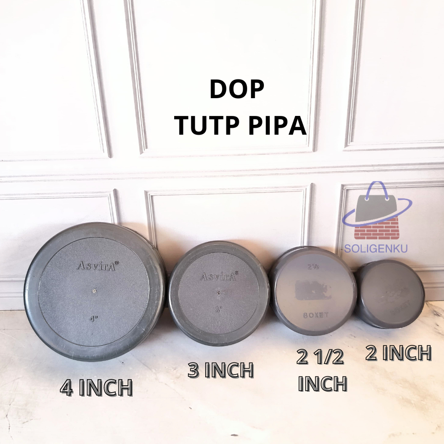 Jual Dop Polos RUCIKA / Cap PVC 2 1/2" inch Tutup Pipa Dop Polos RUCIKA ...