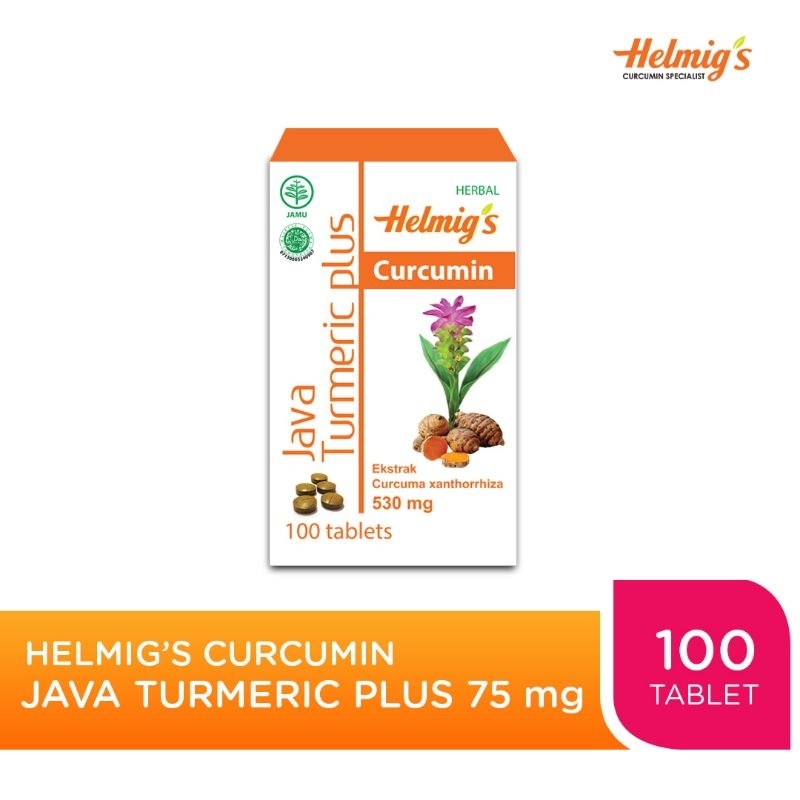 Jual Helmigs Curcumin Java Turmeric Plus 75mg 100 Tablet Box | Shopee ...