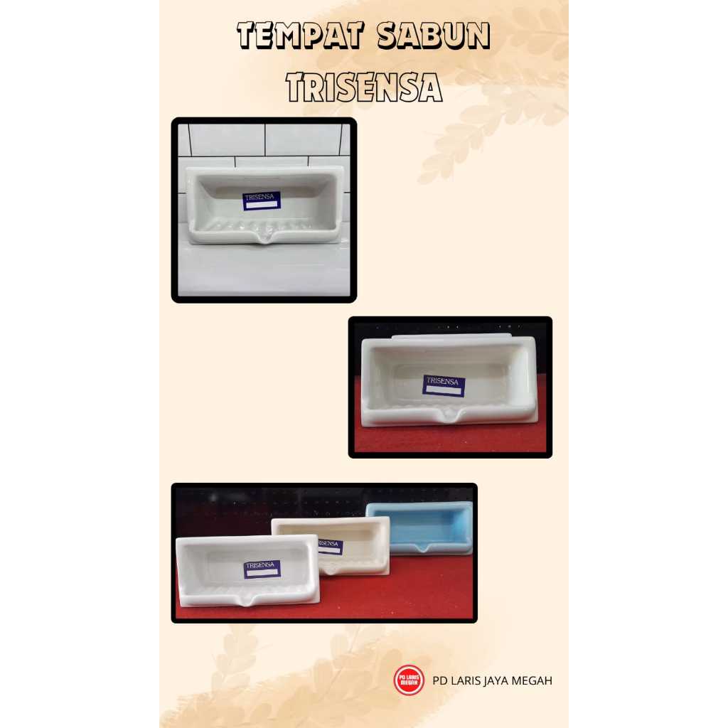 Jual Tempat Sabun Trisensa/Wadah Sabun Keramik Trisensa | Shopee Indonesia