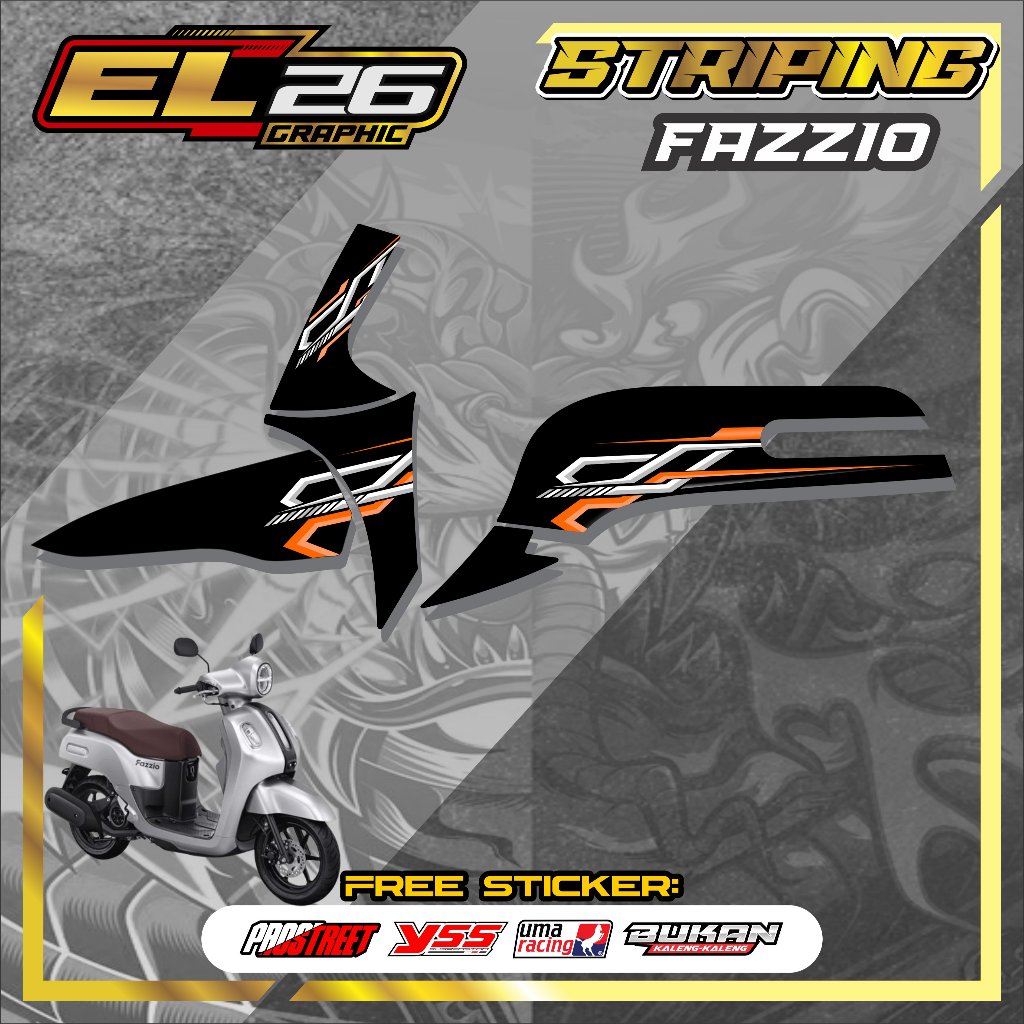 Jual 323 STRIPING STICKER FAZZIO - STICKER FAZZIO MOTIF SIMPLE GRAPIC ...