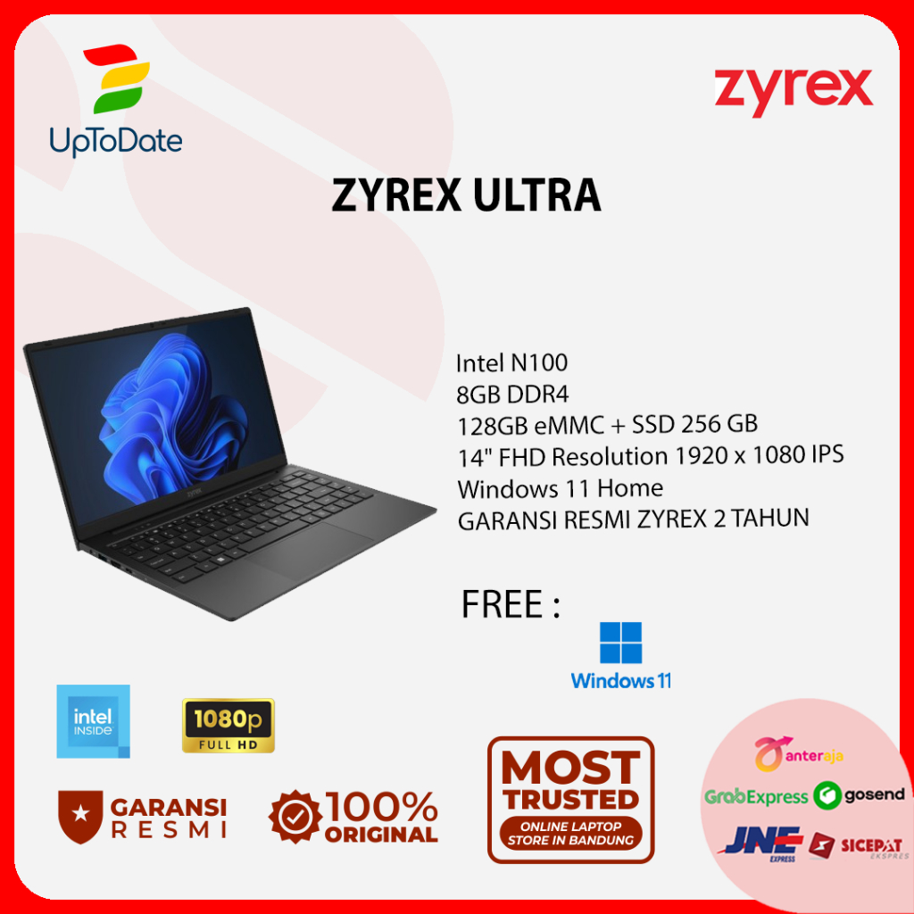Jual ZYREX ULTRA N100 8GB 128GB+256GB 14" FHD IPS W11 | Shopee Indonesia
