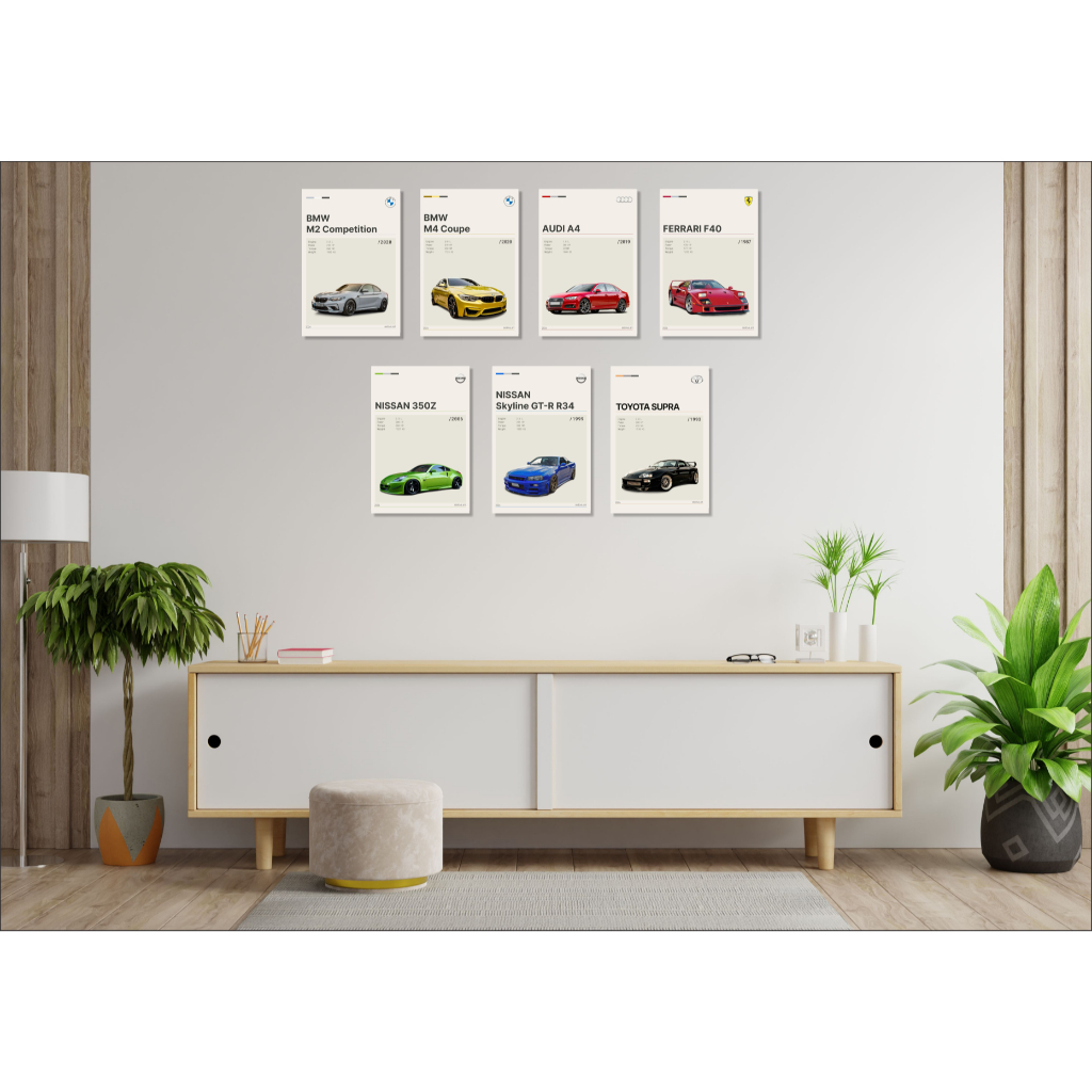 Jual Poster MDF Walldecor Aesthetic Mobil Sport A3 A4 Hiasan Dinding ...