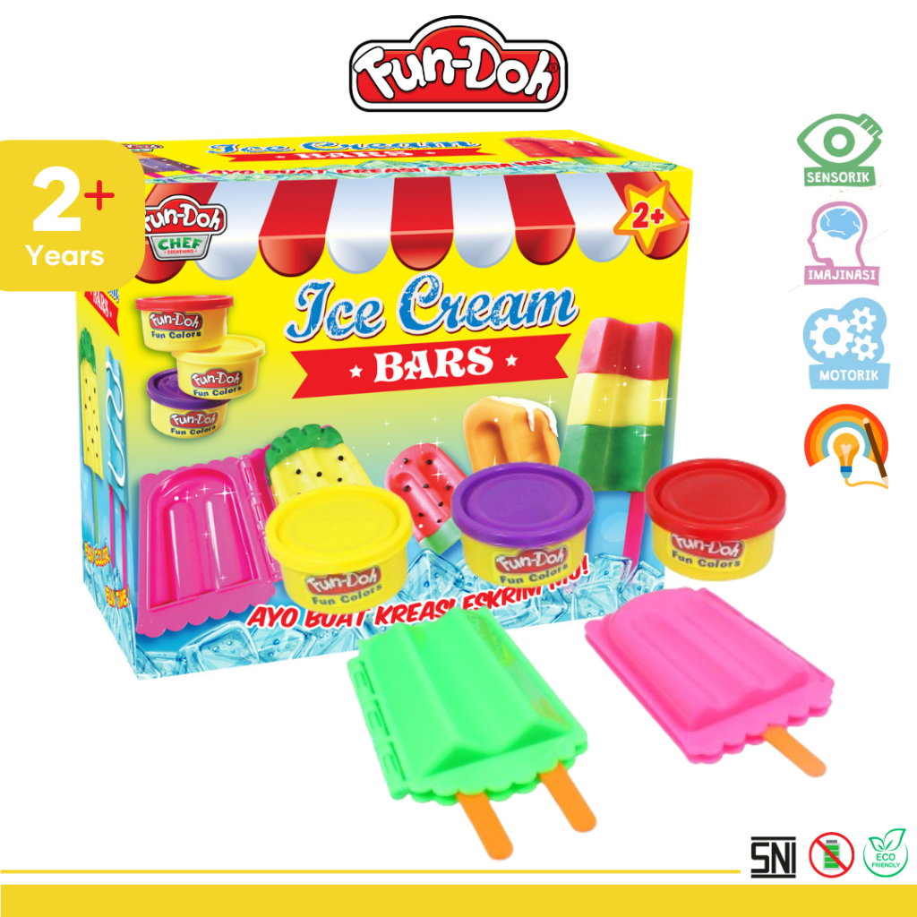 Jual COD Fundoh ICE CREAM BARS Mainan Lilin Plastisin Clay Malam Mainan ...