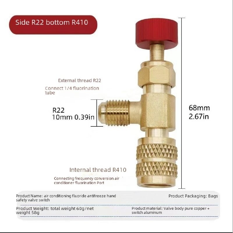 Jual Premium kran charging valve adaptor r22 ke r32 / converter ...