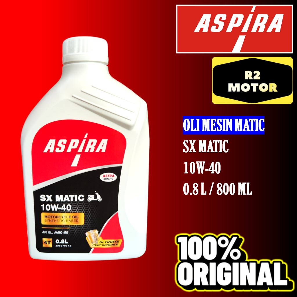 Jual OLI MESIN MOTOR ASPIRA BY SHELL SX MATIC 10W-40 (0.8L) MIO FINO ...