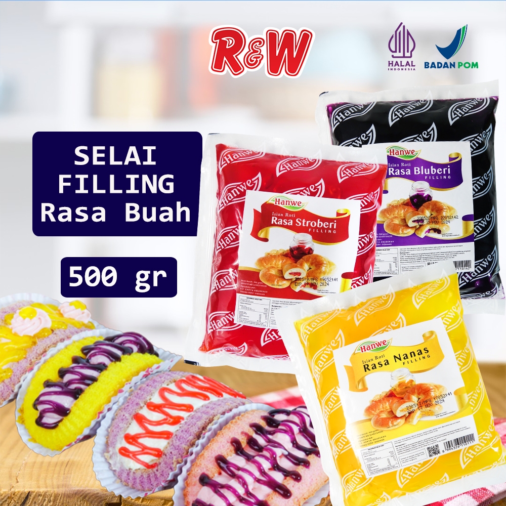 Jual Selai Filling Isian Olesan Premium Roti Cake Bomboloni Hanwe 500 ...