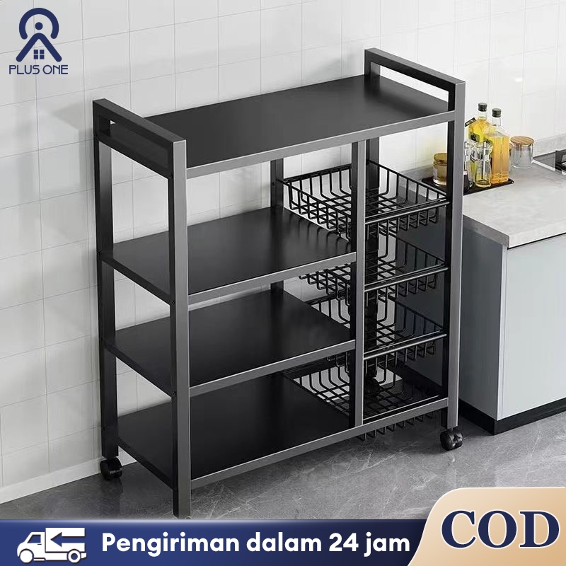 Jual Rak Dapur Minimalis Rak baja dengan roda Rak buah dan sayuranRak ...