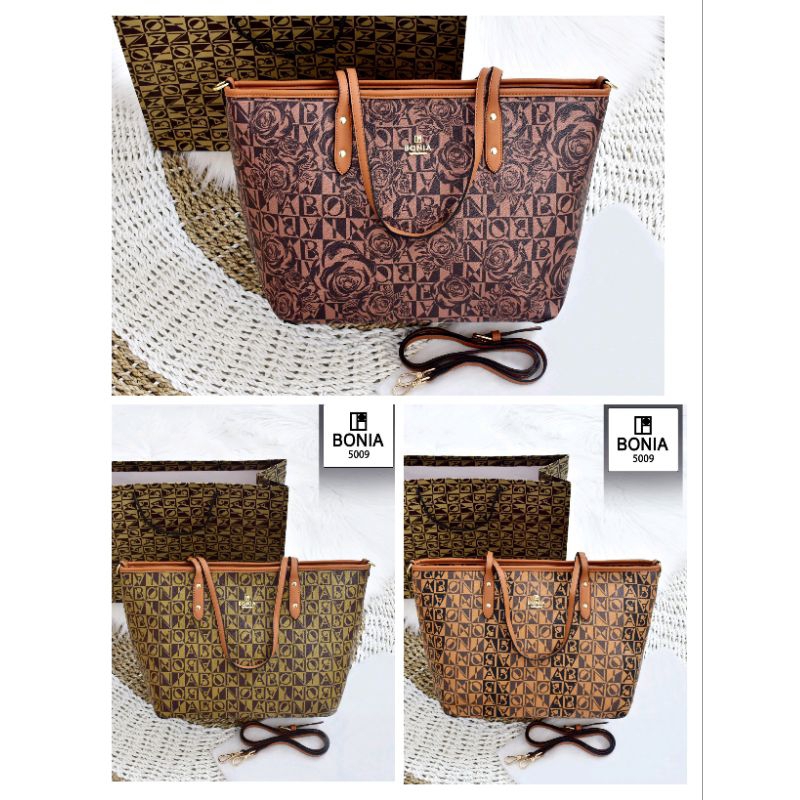 Jual BONIA Monogram TOTE Bag 5009 | Shopee Indonesia