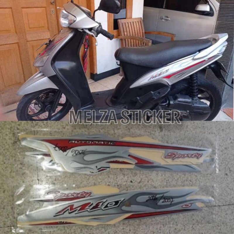 Jual Stiker Striping Motor MIO SPORTY API SILVER Sticker Lis Body ...