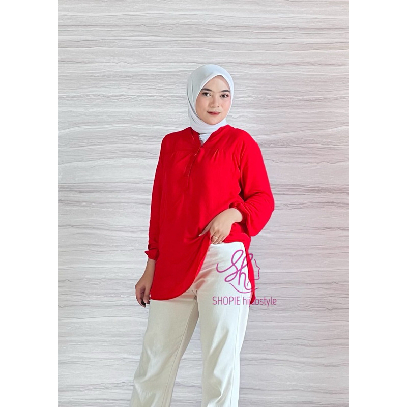 Jual Shopiehijabstyle - Blouse Polos Rayon - Baju Atasan Wanita ...