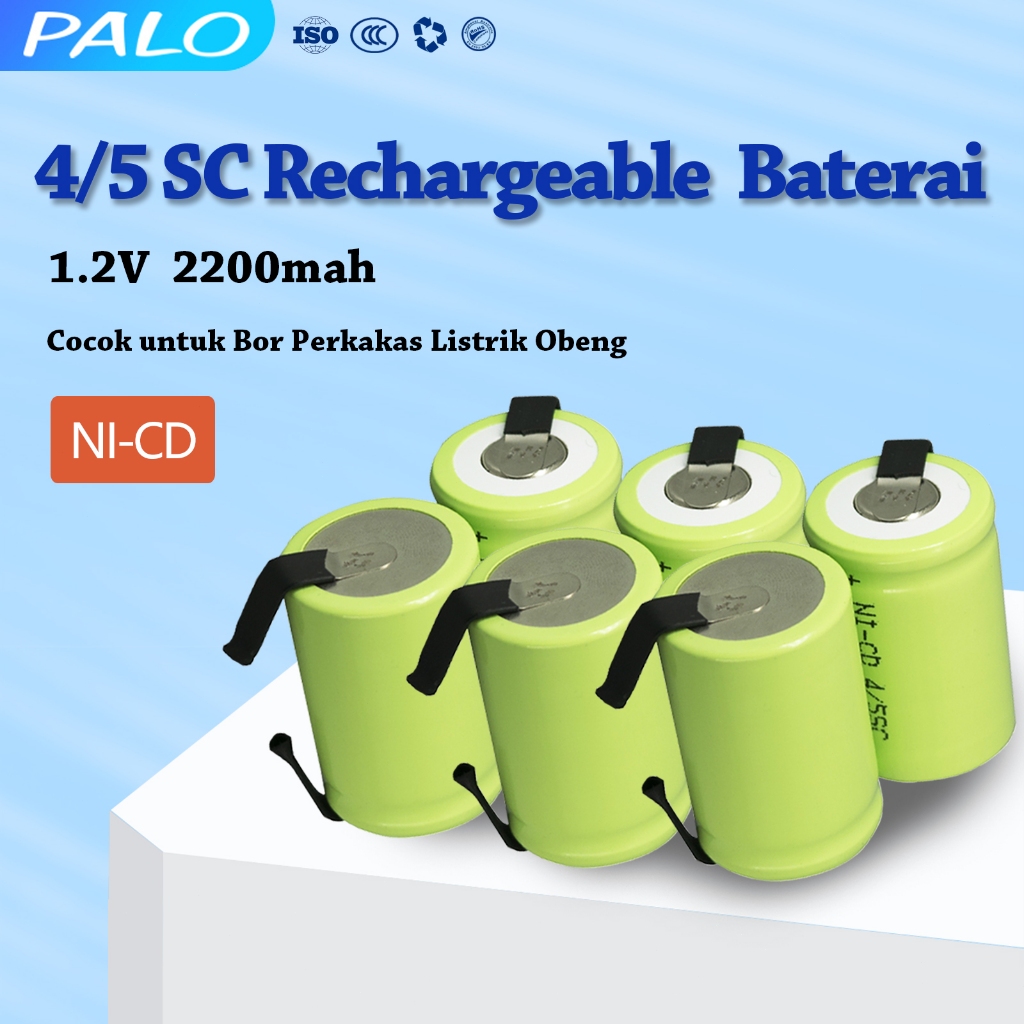 Jual PALO 4/5 SC NI-CD Baterai 1.2V 2200mah Battery Isi Ulang untuk DIY Obeng Bor Listrik alat ...