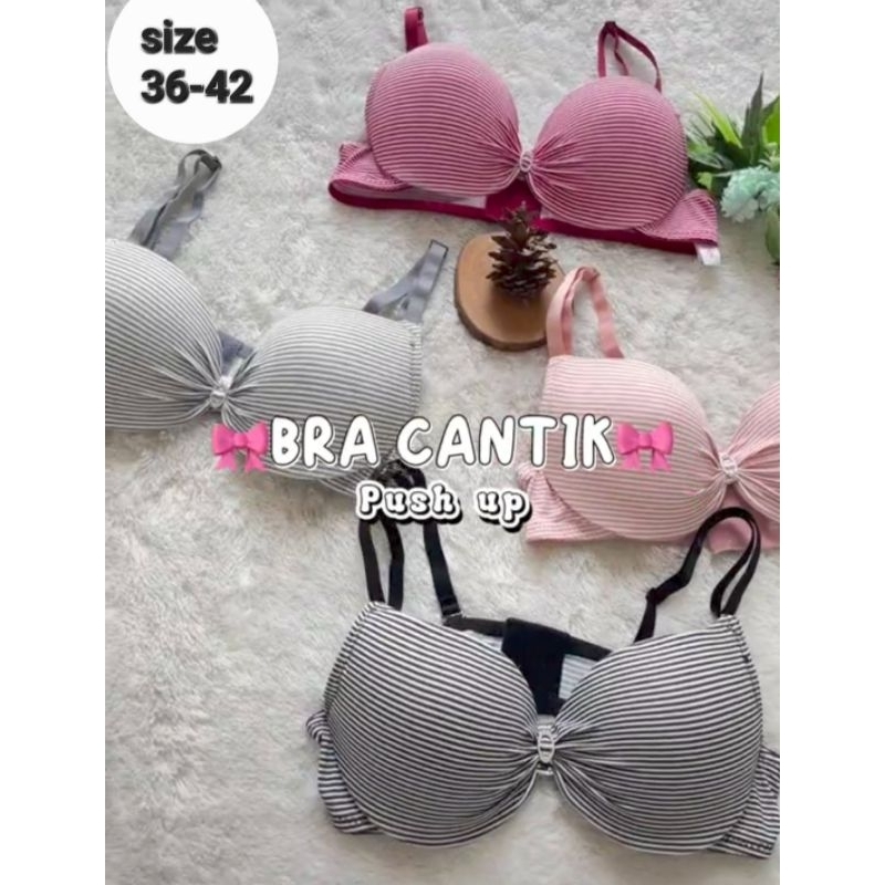 Jual Bra push up kawat kait 3 busa sedang bagian bawah cup B to C wmu ...