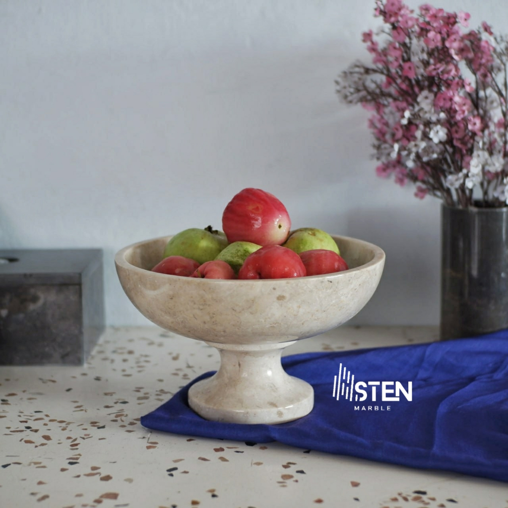 Jual Marble stand bowl / Tempat Buah Marmer / Marble Bowl / FREE ...