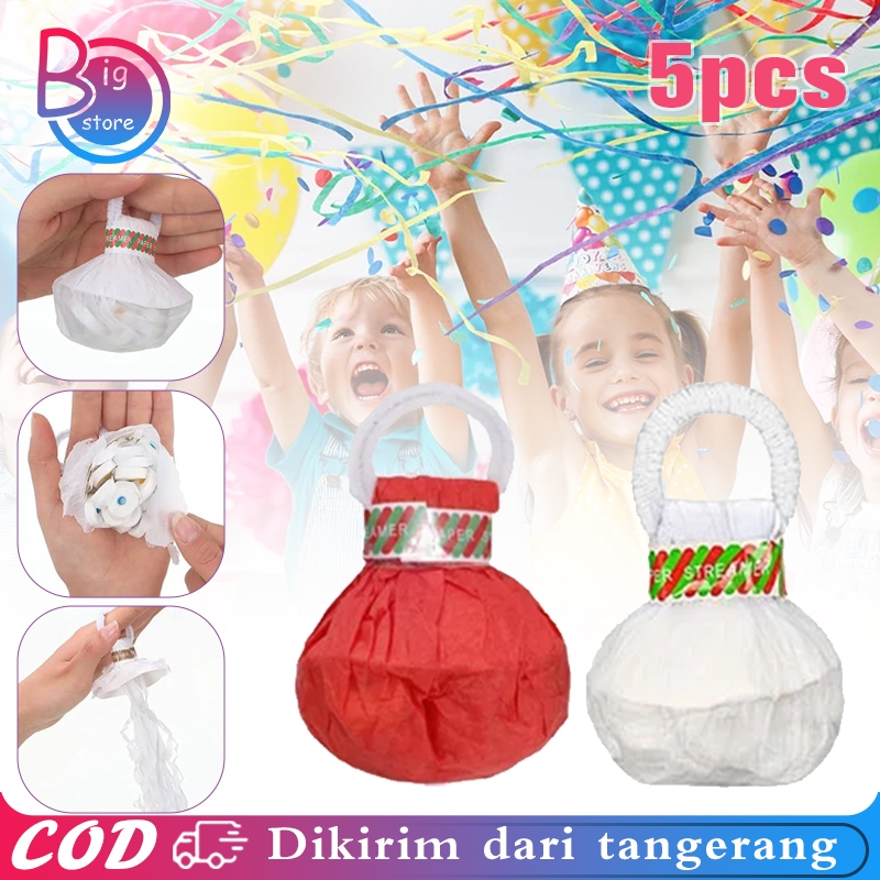 Jual Isi 5pcs Hand Throw Streamer Warna Grenade Throw Streamer Popper ...