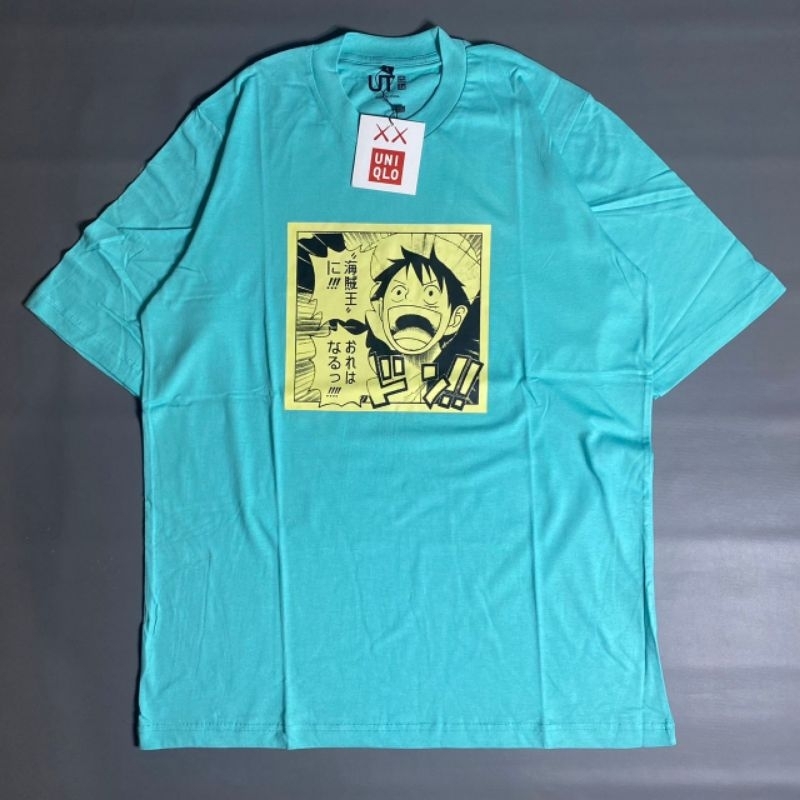 Jual KAOS UNIQLO X KAWS ONE PIECE LUFFY EDITION BLUE | Shopee Indonesia