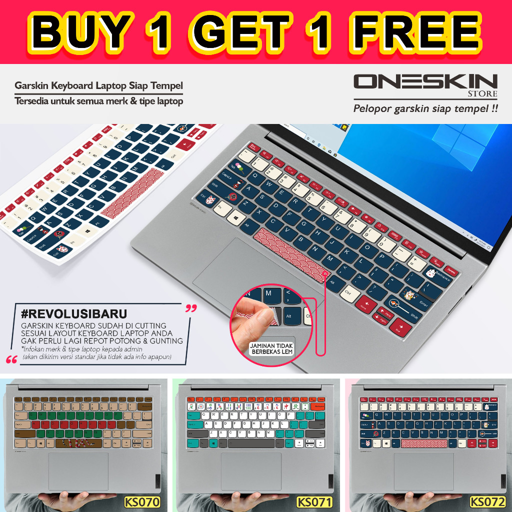 Jual Garskin Stiker Sticker keyboard laptop Huawei gambar custom ...