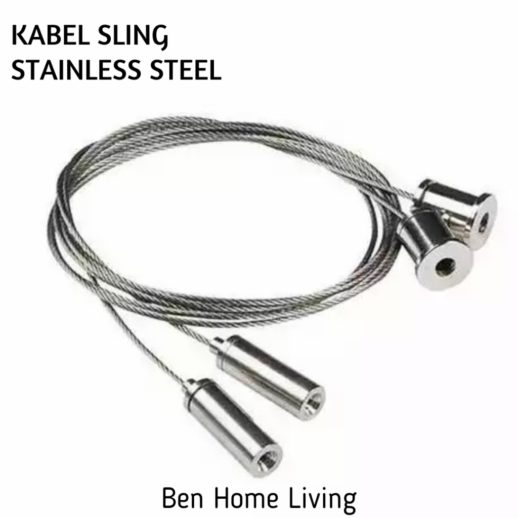 Jual Kabel Sling Tali Baja Kawat Lampu Gantung Stainless Tali Seling Gantungan lampu Plafon ...