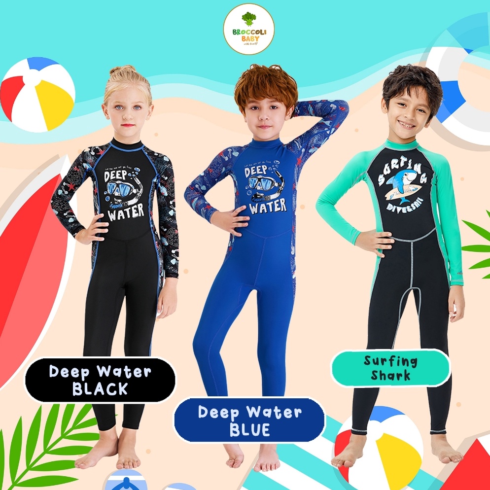 Jual KODE Y8D BROCCOLI BABY SWIMSUIT BOY AND GIRL BAJU RENANG DIVING ...