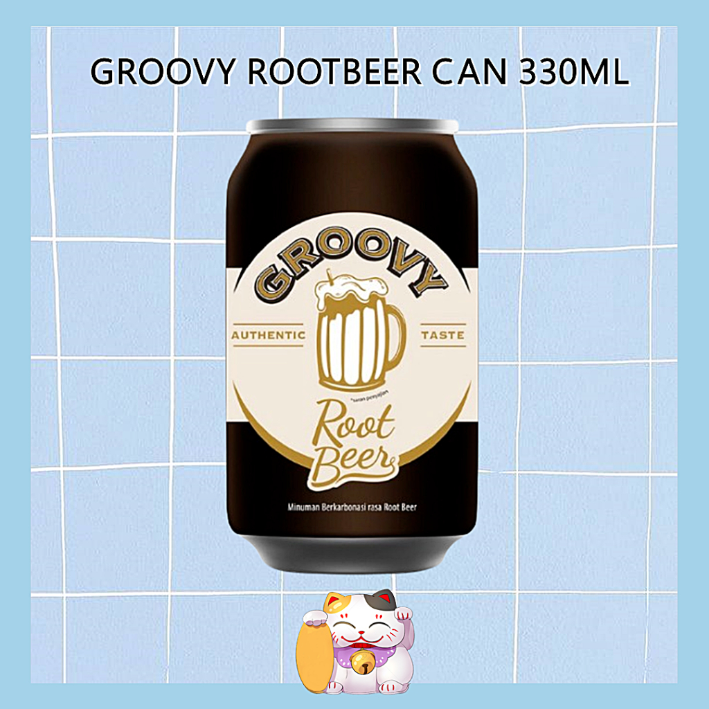 Jual Groovy Root Beer / Rootbeer Kaleng 330ml 1 Karton Isi 24pcs ...