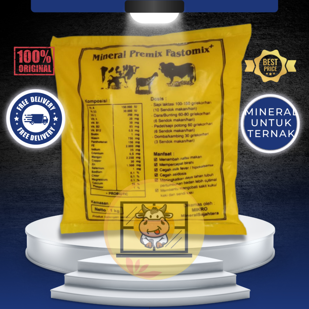 Jual MINERAL FASTOMIX 1 KG - Nutrisi Untuk Ternak Sapi Kambing Domba Mineral Premix Fastomix ...