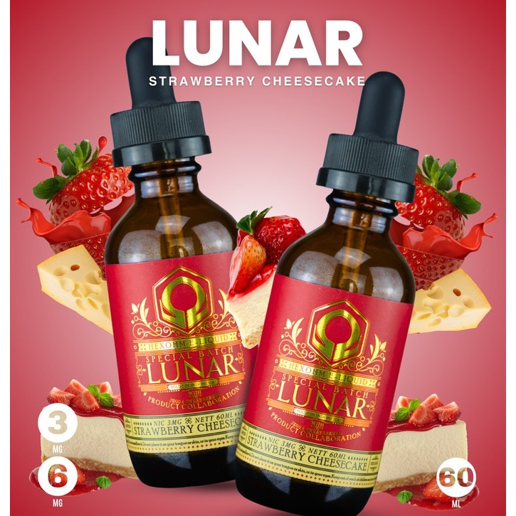 Jual Hexohm Lunar Strawberry Cheesecake 60ml Freebase AUTHENTIC ...