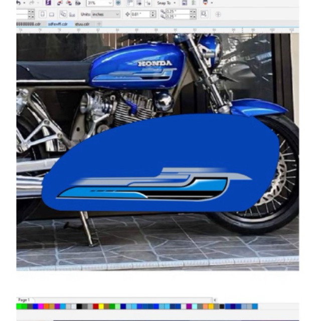 Jual striping cb custom variasi cb 100 cb 125 tangki | Shopee Indonesia