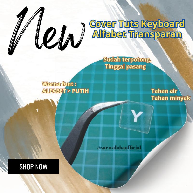 Jual STICKER KEYBOARD LATIN ALFABET TRANSPARAN for ENGLISH INGGRIS ...