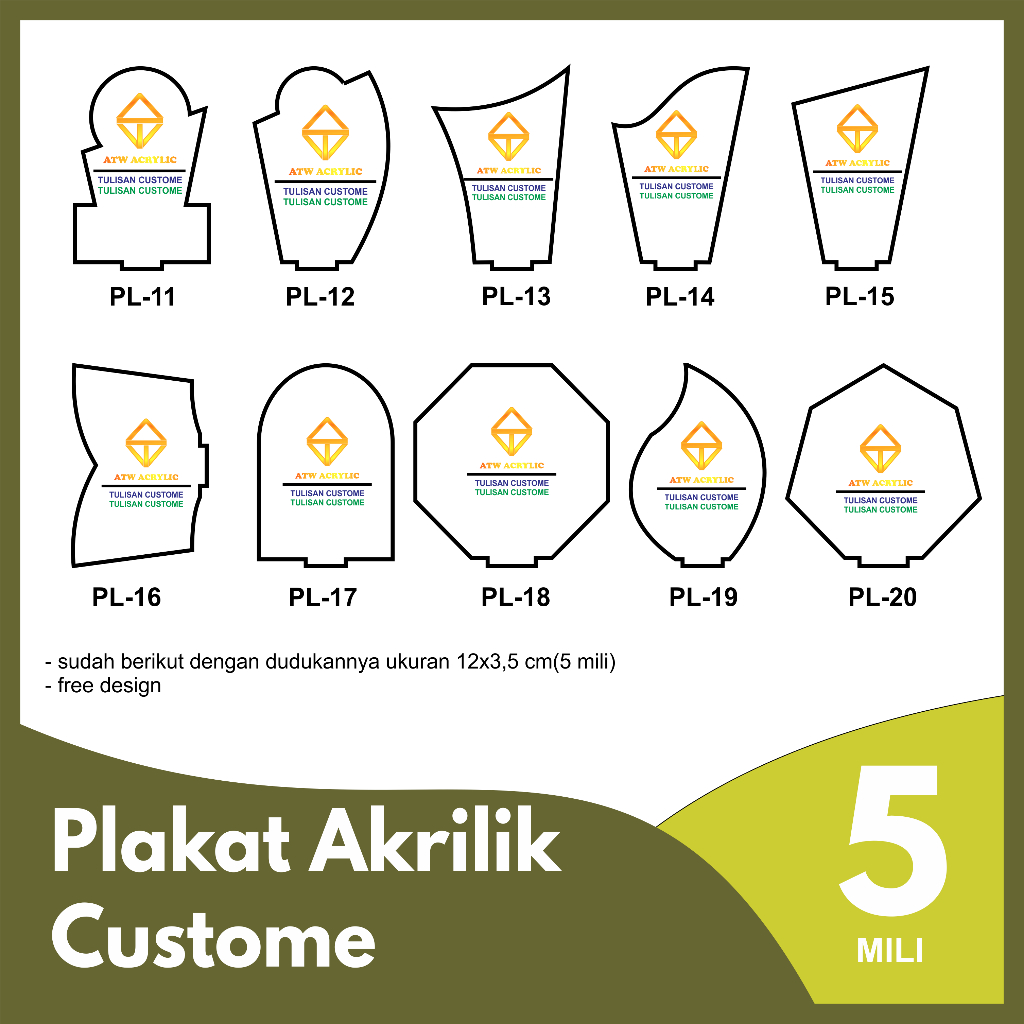 Jual PLAKAT AKRILIK COSTUME,TROPHY AKRILIK,5 MILI UV PRINTING | Shopee ...