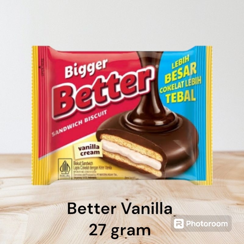 Jual BETTER VANILLA 27GR ISI 10PCS / WAFER / MAKANAN RINGAN | Shopee ...