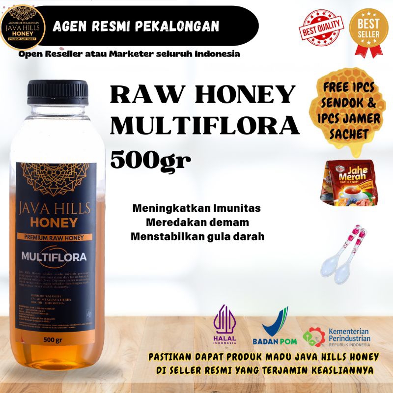 Jual JAVAHILLS HONEY MADU MULTIFLORA RAW HONEY MURNI ASLI PREMIUM 500GR ...