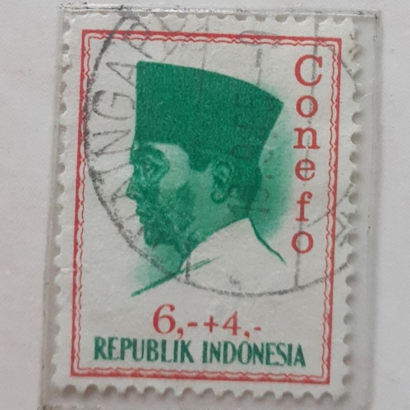 Jual Perangko Indonesia Presiden Soekarno Conefo Tahun 1965 Rp 6+4 ...