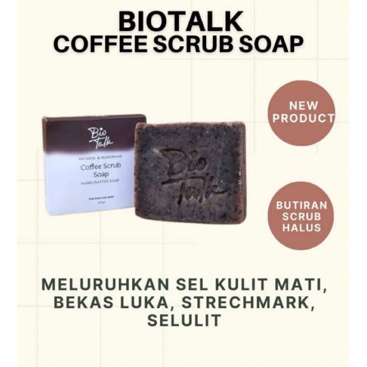 Jual Biotalk Coffee Scrub Soap 120ml | Shopee Indonesia