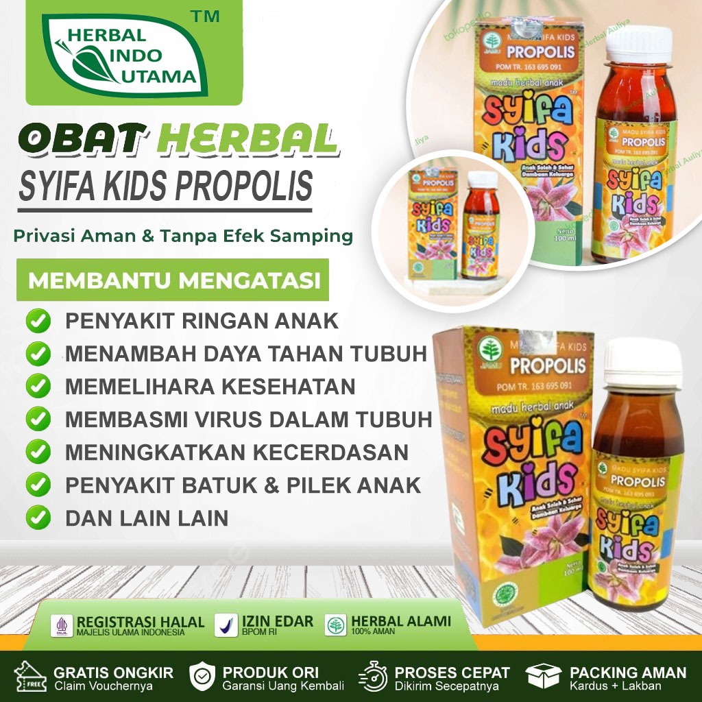 Jual Madu Syifa Kids Propolis Membantu Proses Penyembuhan Dengan Cepat ...
