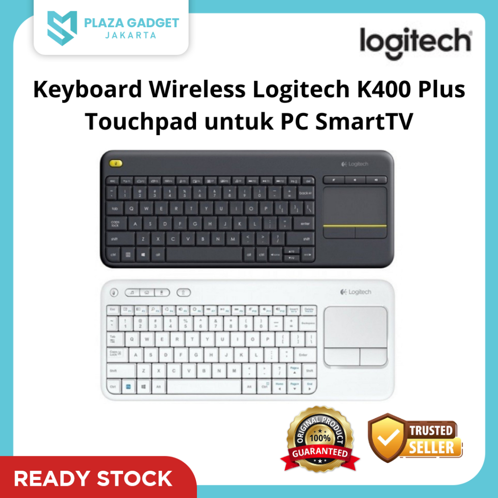 Jual Keyboard Wireless Logitech K400 Plus Touchpad untuk PC SmartTV ...