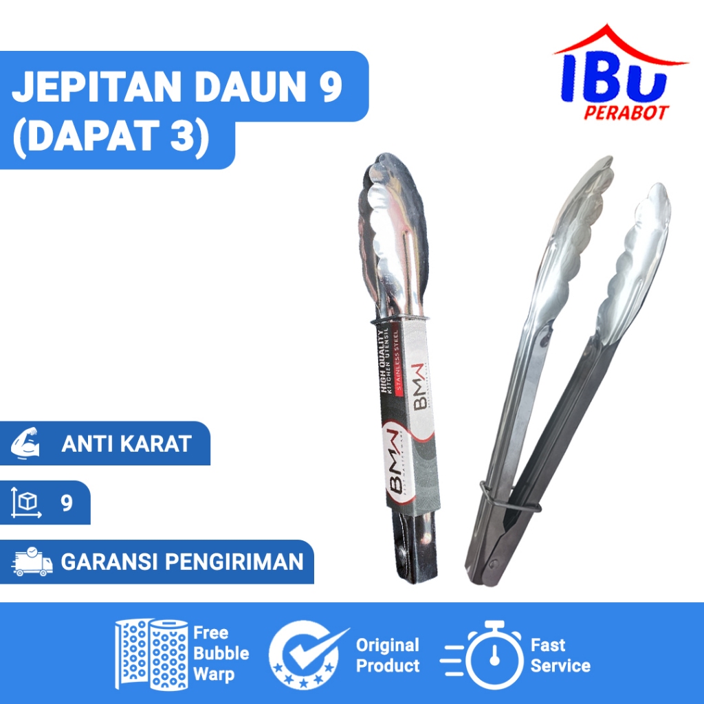 Jual JEPITAN DAUN 9 (BELI 3 FREE MASKER KF 5 pcs)/ Capitan Stainless ...