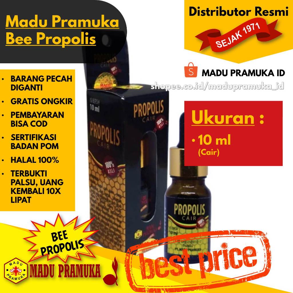 Jual Bee Propolis (Cair) 10 ML 10ML - Madu Pramuka - Asli Original Alami Murni Murah - Resmi ...