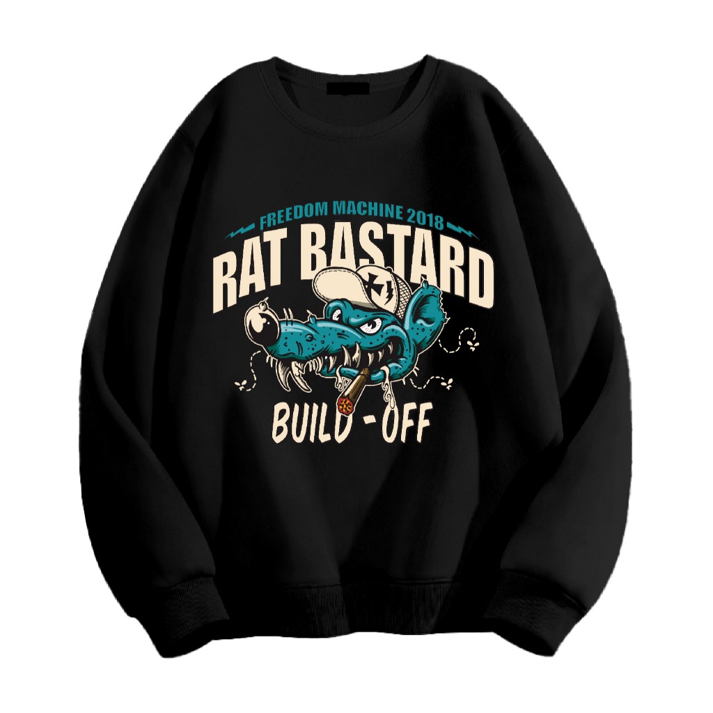 Jual KOTASWEATER Basic Sweater RAT BASTARD (Sablon) Size M-XXL ( Pria ...