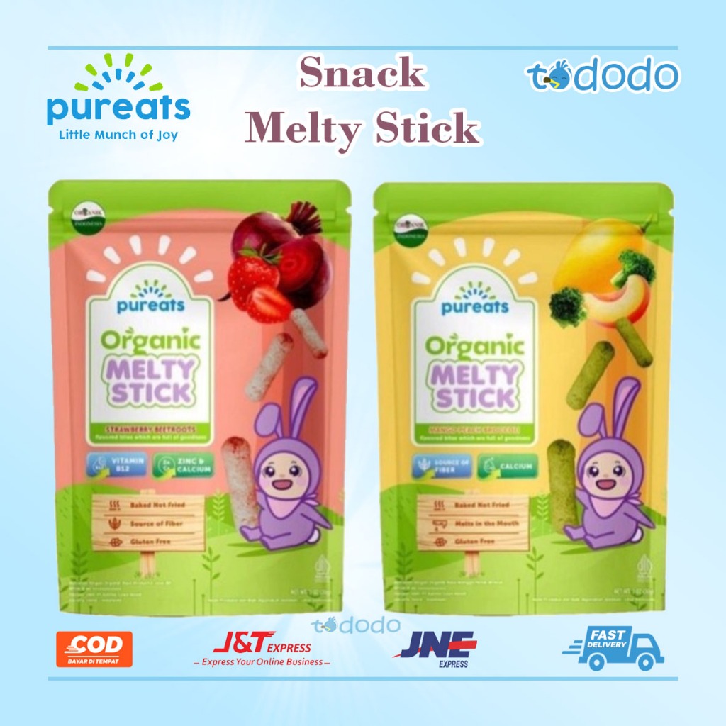 Jual Cemilan Anak Bayi Pureats Organic MELTY Stick 30 Gr - Snack Sehat ...