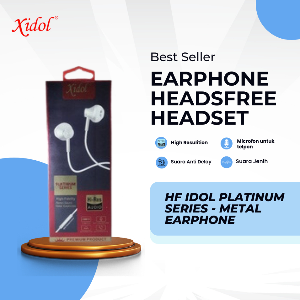 Jual HANDSFREE XIDOL PLATINUM SERIES - METAL EARPHONE | Shopee Indonesia
