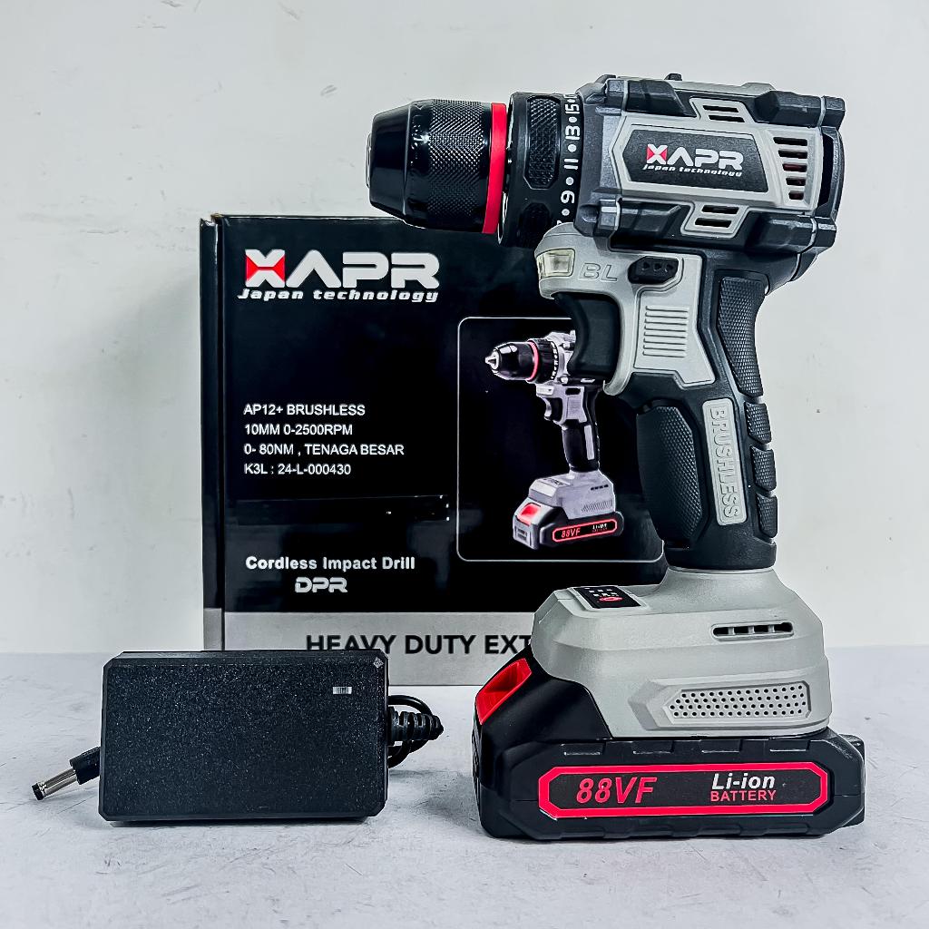 Jual APR BOR CORDLESS TYPE AP12+ 10mm keyless auto lock mesin bor besi ...