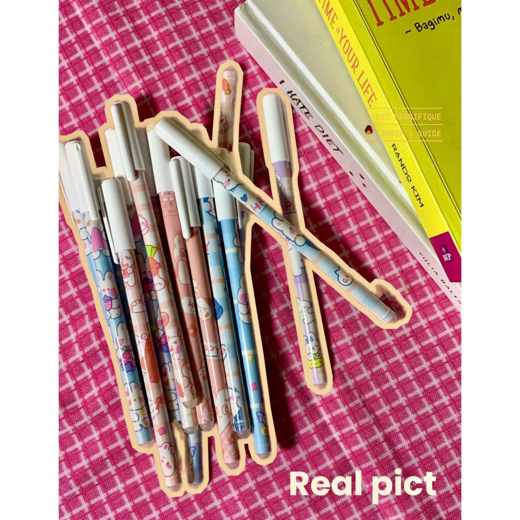 Jual PULPEN BISA HAPUS BULPOIN BALLPOINT GEL TINTA HITAM KARAKTER ULANG ...