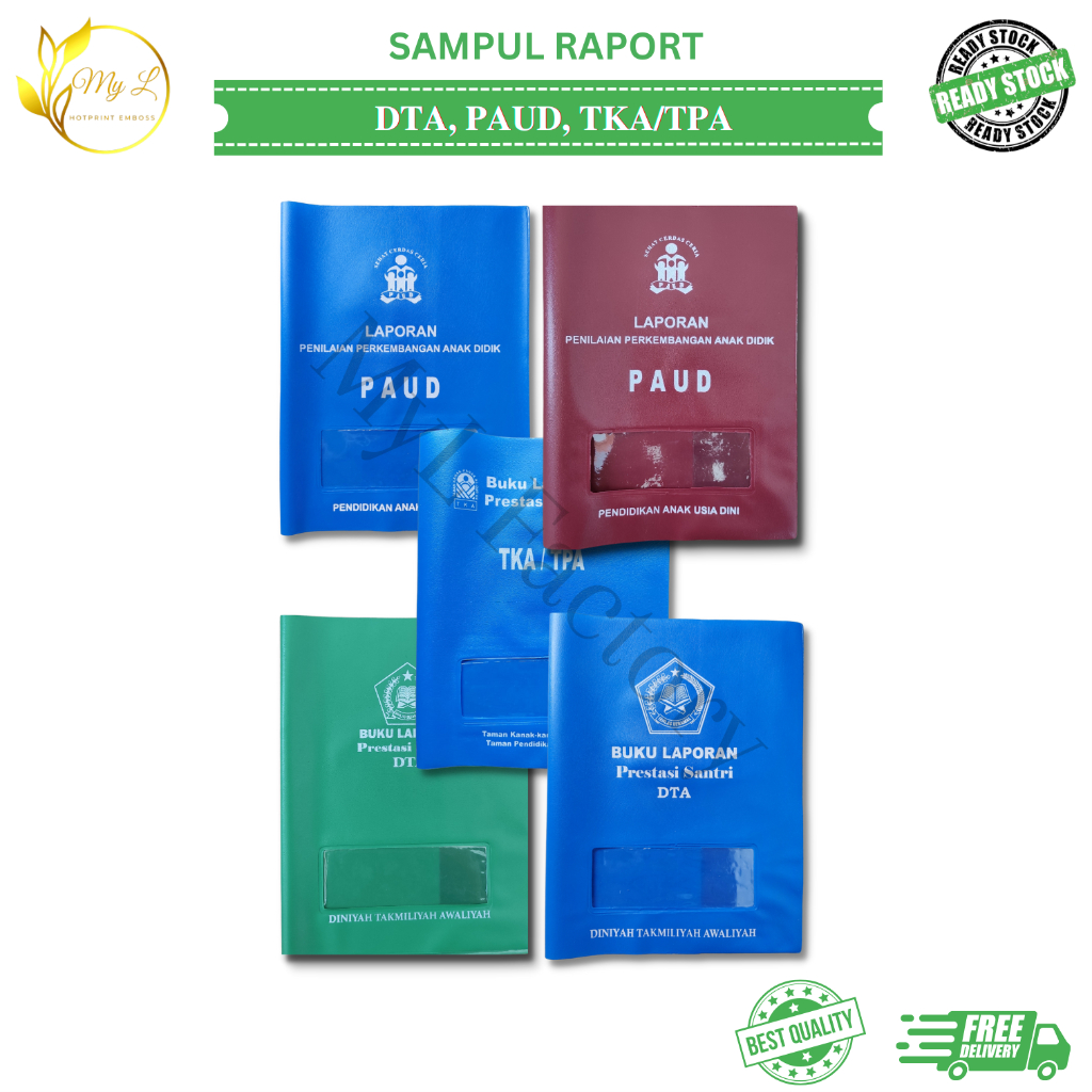 Jual My.L Sampul Raport Ukuran A5 Untuk DTA, PAUD, TKA / TPA, Cover Bahan NAVA Tebal | Shopee ...
