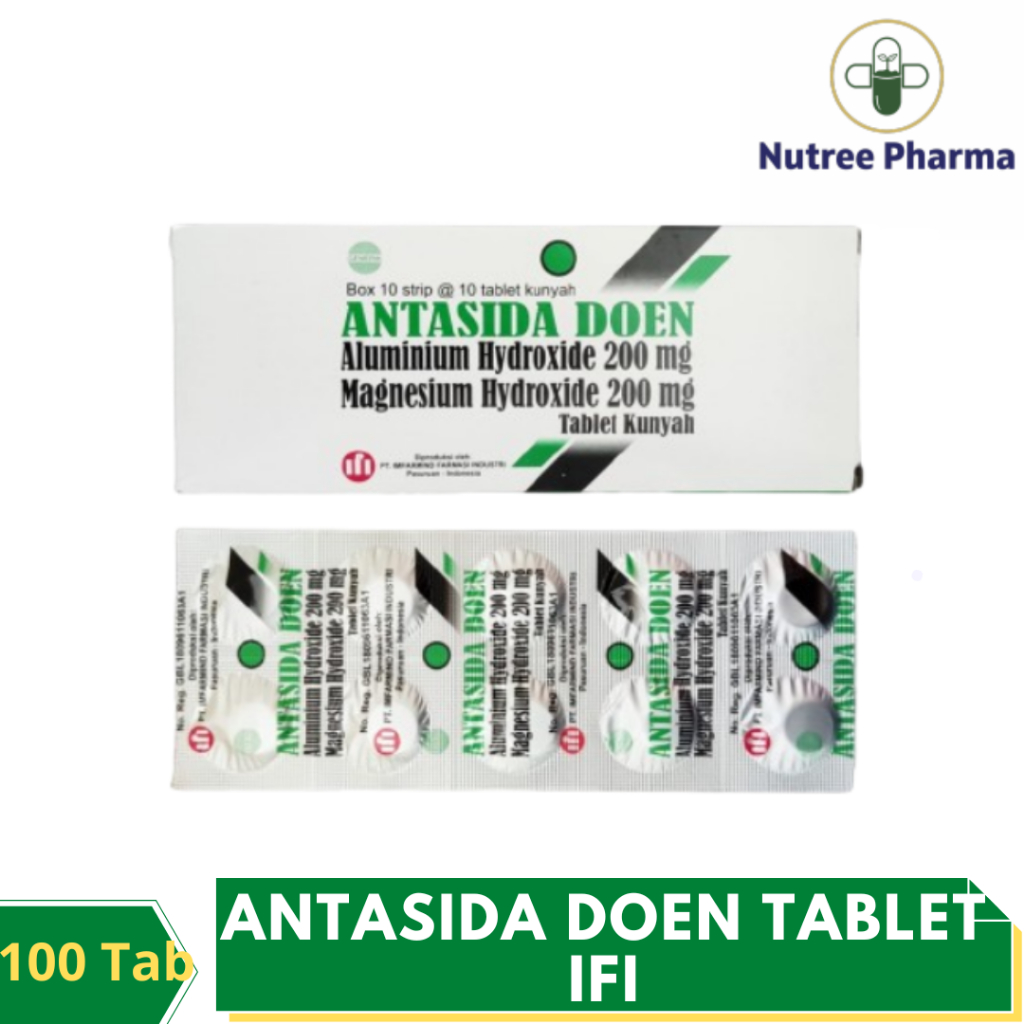 Jual Antasida Doen Tablet Kunyah IFI Isi 100 Tablet - Obat Maag ...
