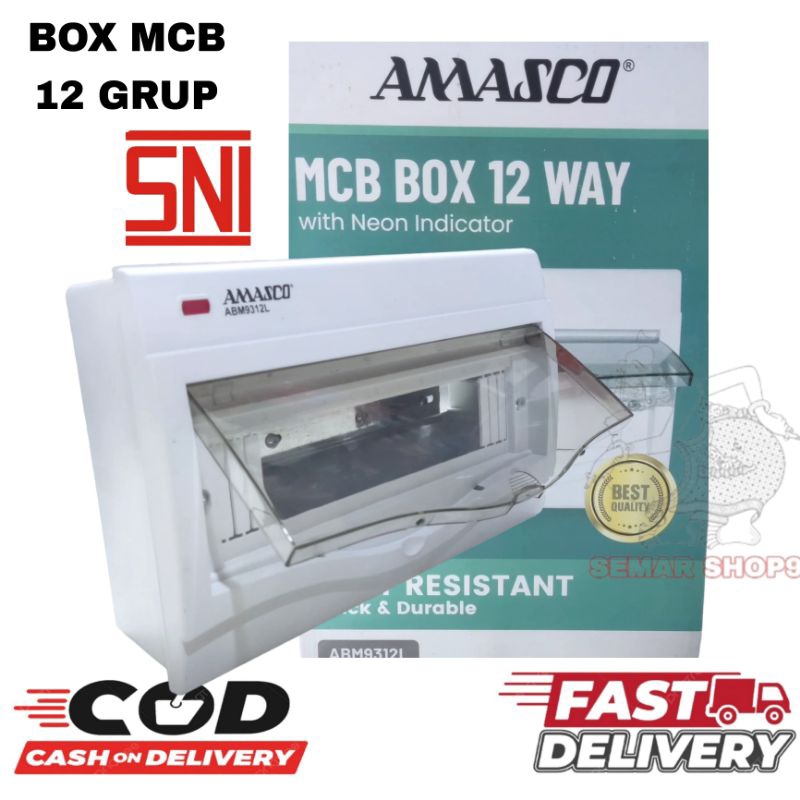 Jual Box MCB Kotak Inbow Outbow Amasco 12 Group + Lampu Indikator IB OB ...