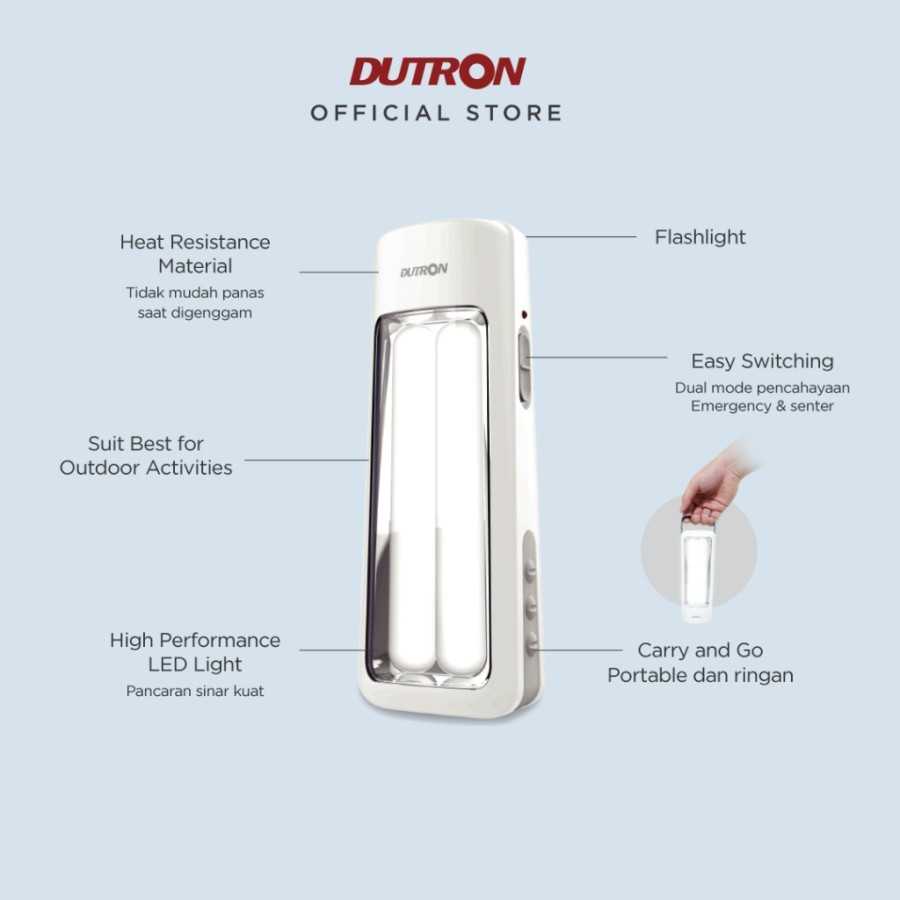 Jual DUTRON CARRY GO Senter LED lampu emergency lamp darurat ...