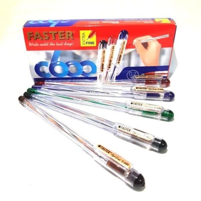 Jual Pulpen Faster C600 Extra Fine 0.7mm Per Lusin (12Pcs) | Shopee ...