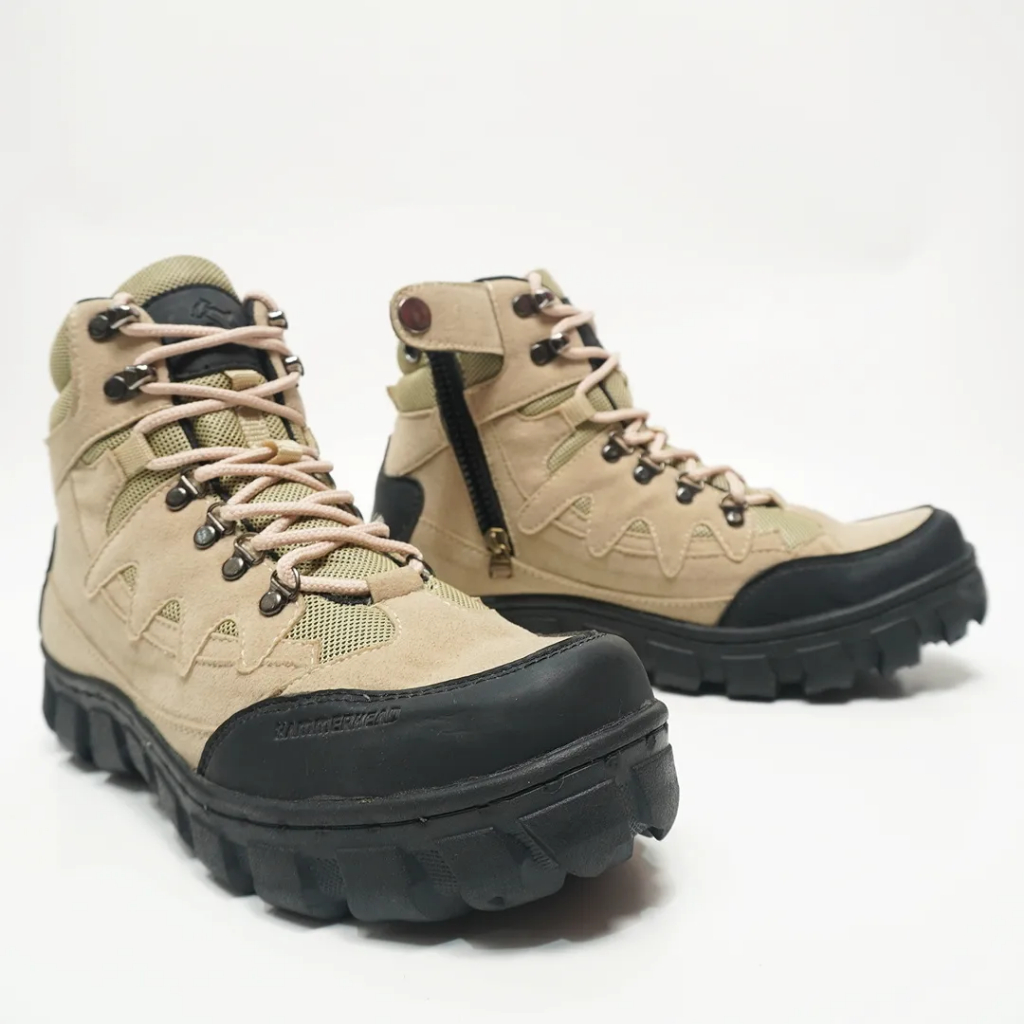 Jual Hammerhead Sepatu Pria Safety Boots Zipper High Cream Ujung Besi ...