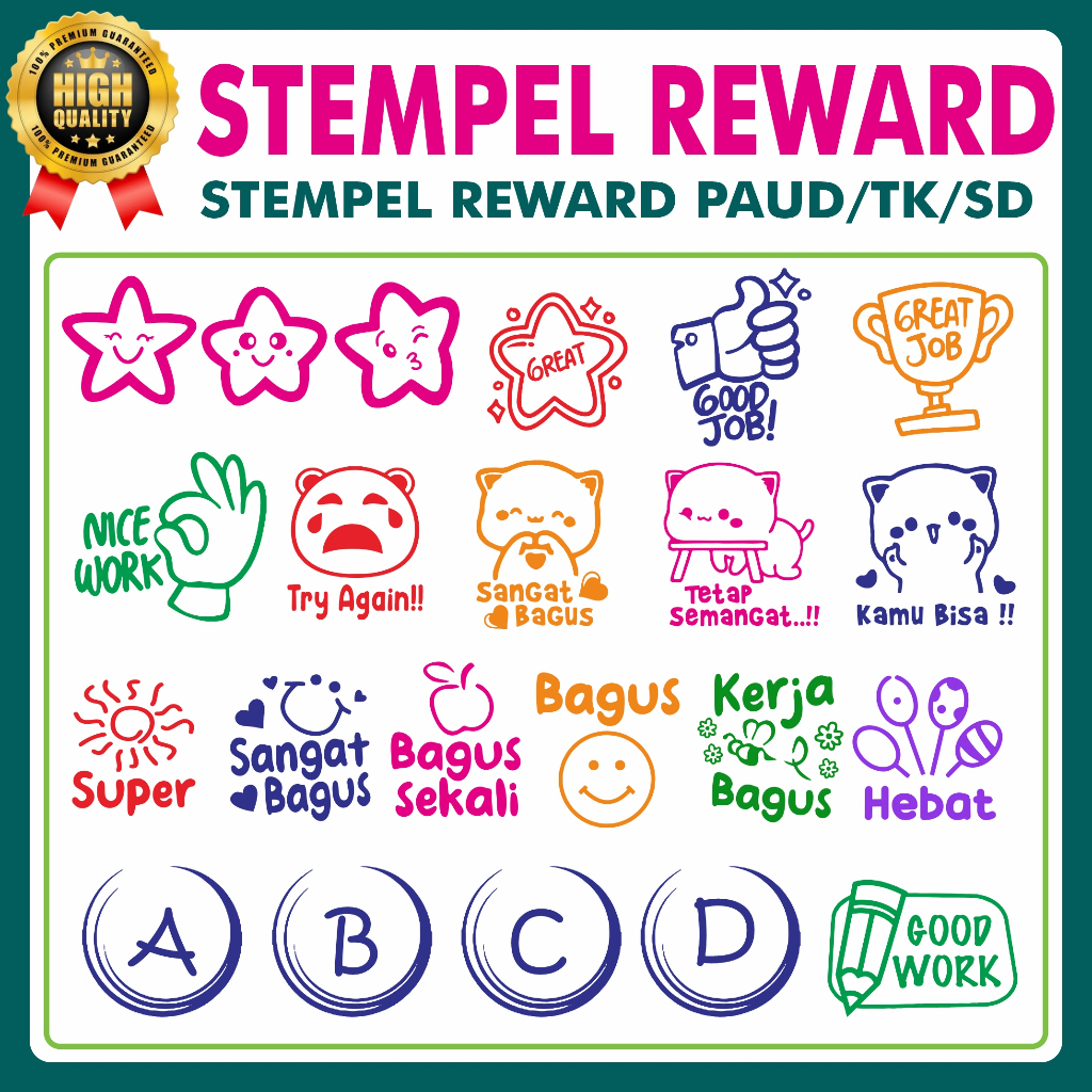 Jual Stempel, Stempel Nilai Stempel Reward PAUD / TK / SD / Home ...